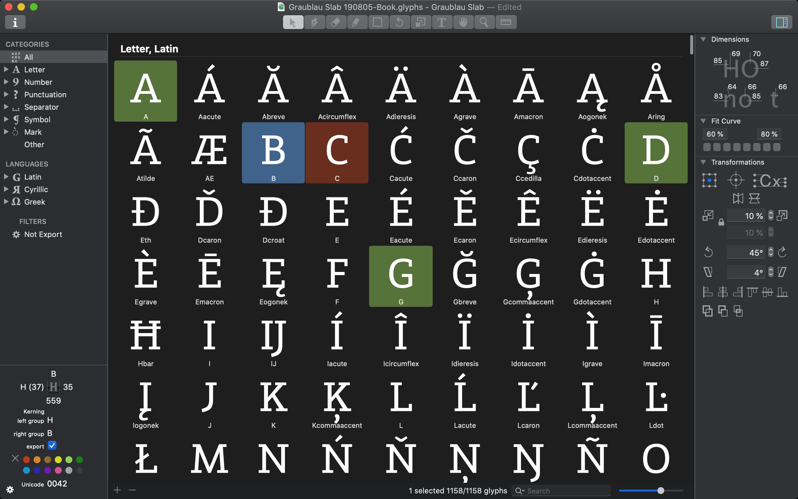 Glyphs Mini en Setapp | Editor de fuentes ligero para Mac